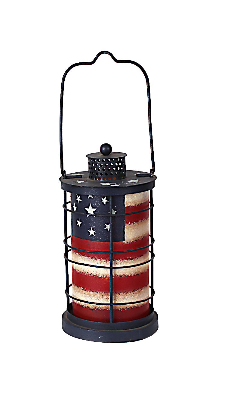 Attraction Design Home American Glory 8.5" H Metal Tabletop Lantern ...