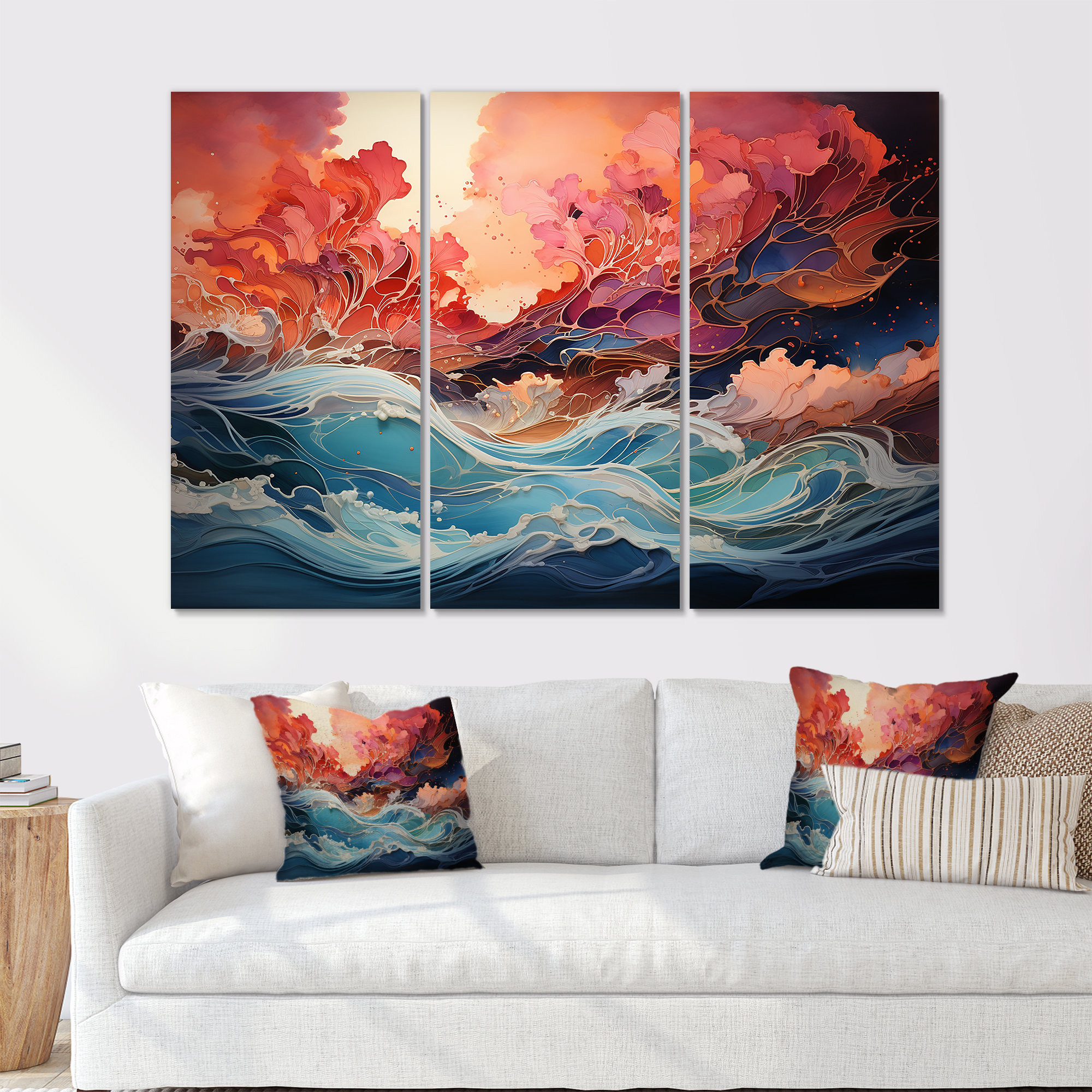 Beachcrest Home Japan Ocean Storm Landscape I - Storms Wall Art Set ...