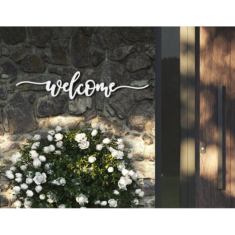 Gracie Oaks Capricornus Welcome Sign, Welcome Sign For Front Porch ...