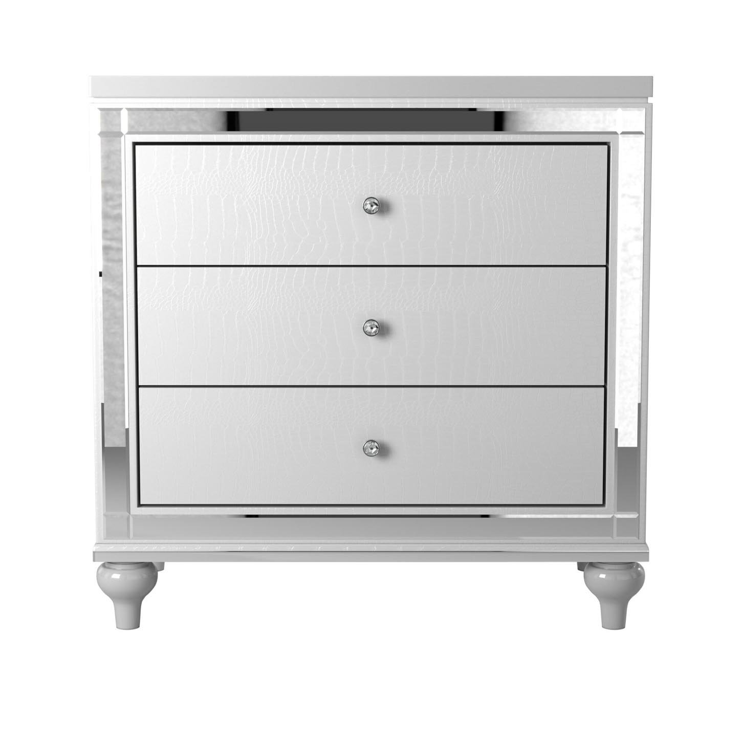 Rosdorf Park 1Pc Nightstand Of 3X Drawers, Modern Bed Side Table ...
