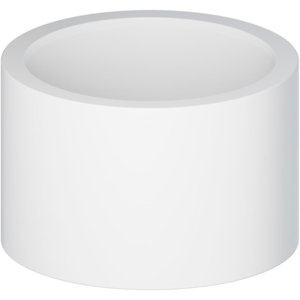 Supply Giant 2 in. White PVC DWV Repair Coupling, Hub x Hub Connection ...