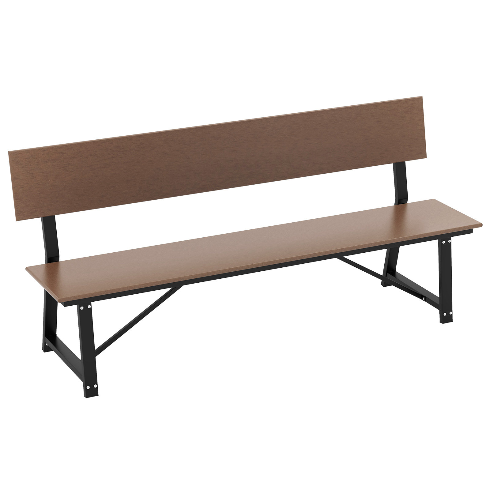 Hokku Designs 1PC Patio 4-Person Bench 72” Extra Long Bench w/ All ...