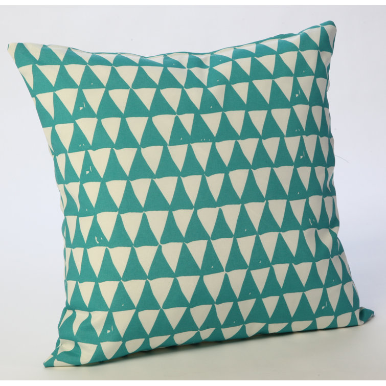 HRH Designs Geometric Indoor/Outdoor Reversible Throw Pillow | Wayfair
