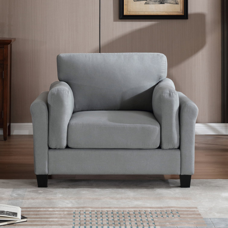 Red Barrel Studio® Alans Upholstered Wide Polyester Chair and a Half ...