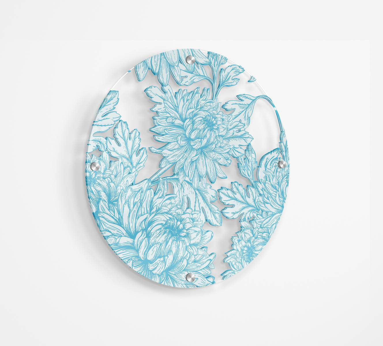 Wildon Home® Blue Asters Printed Transparent Acrylic Circle - Wayfair ...