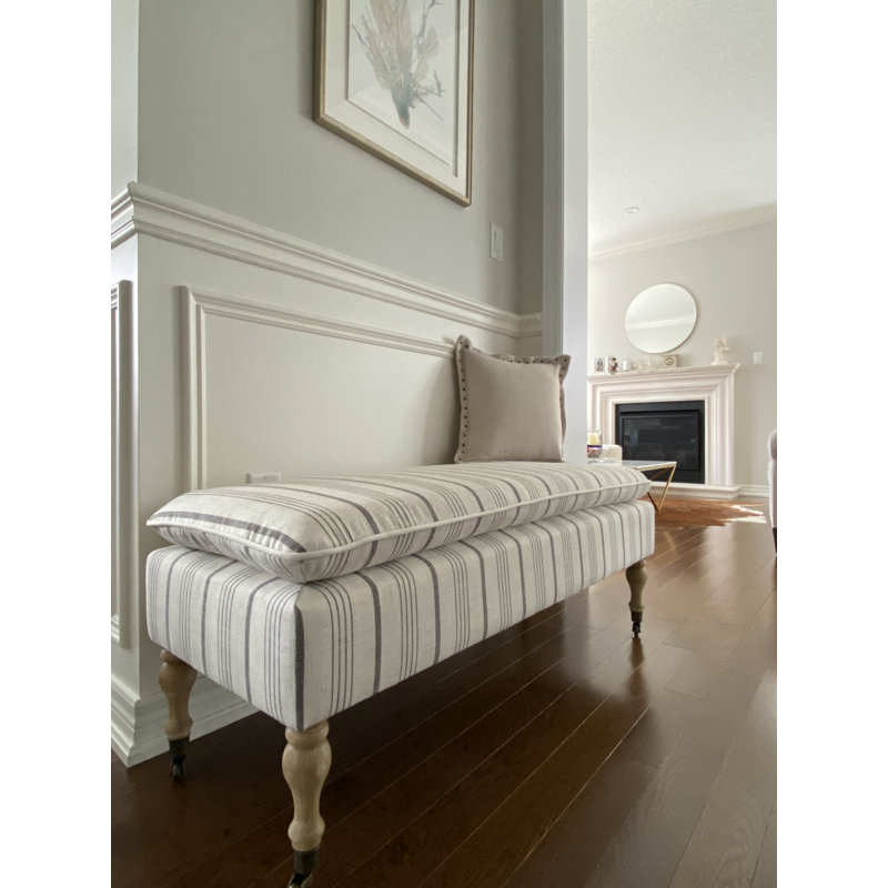 Rosalind Wheeler SEAT4U Atasia Bedroom Linen Ticking Stripe Fabric ...