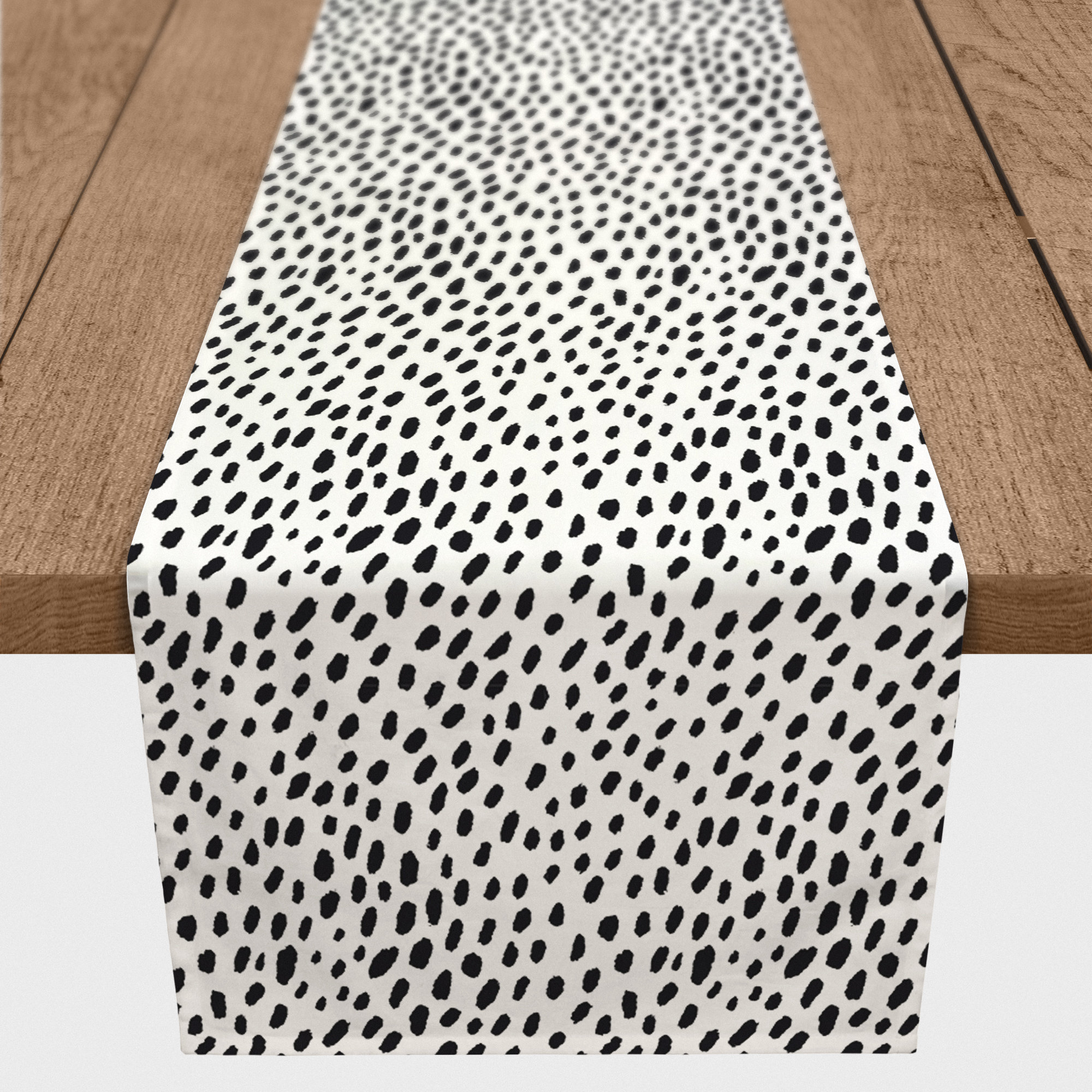 Latitude Run® Monochromatic Spot Pattern Table Runner | Wayfair