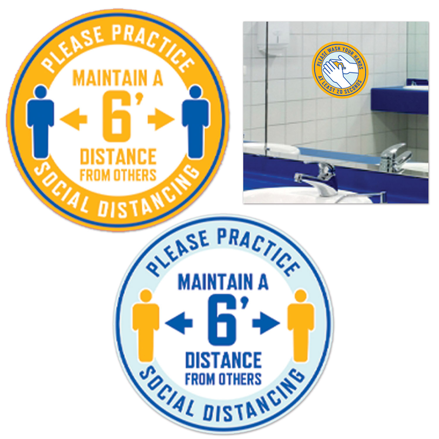 The Party Aisle™ Social Distancing Removable Clings | Wayfair