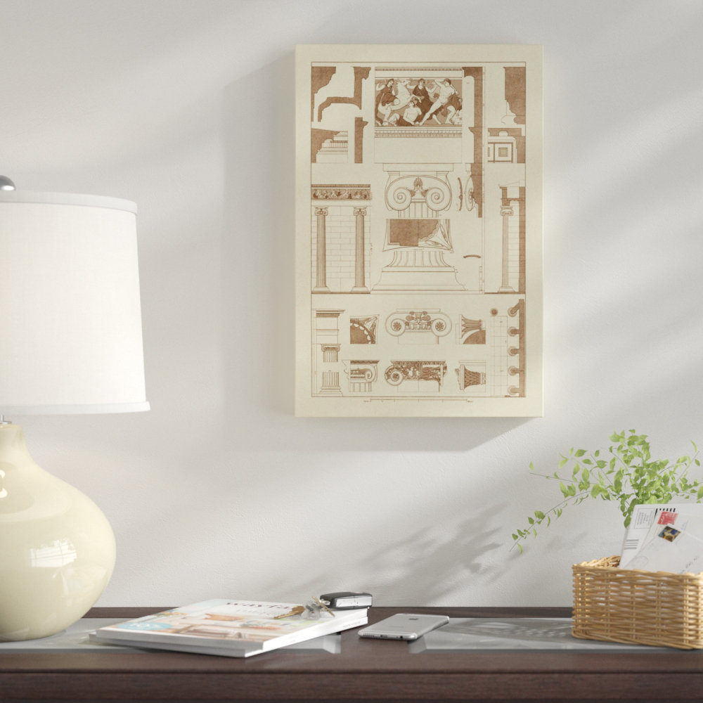 East Urban Home 'Ionic Orders and Capitals Polychrome' Graphic Art ...