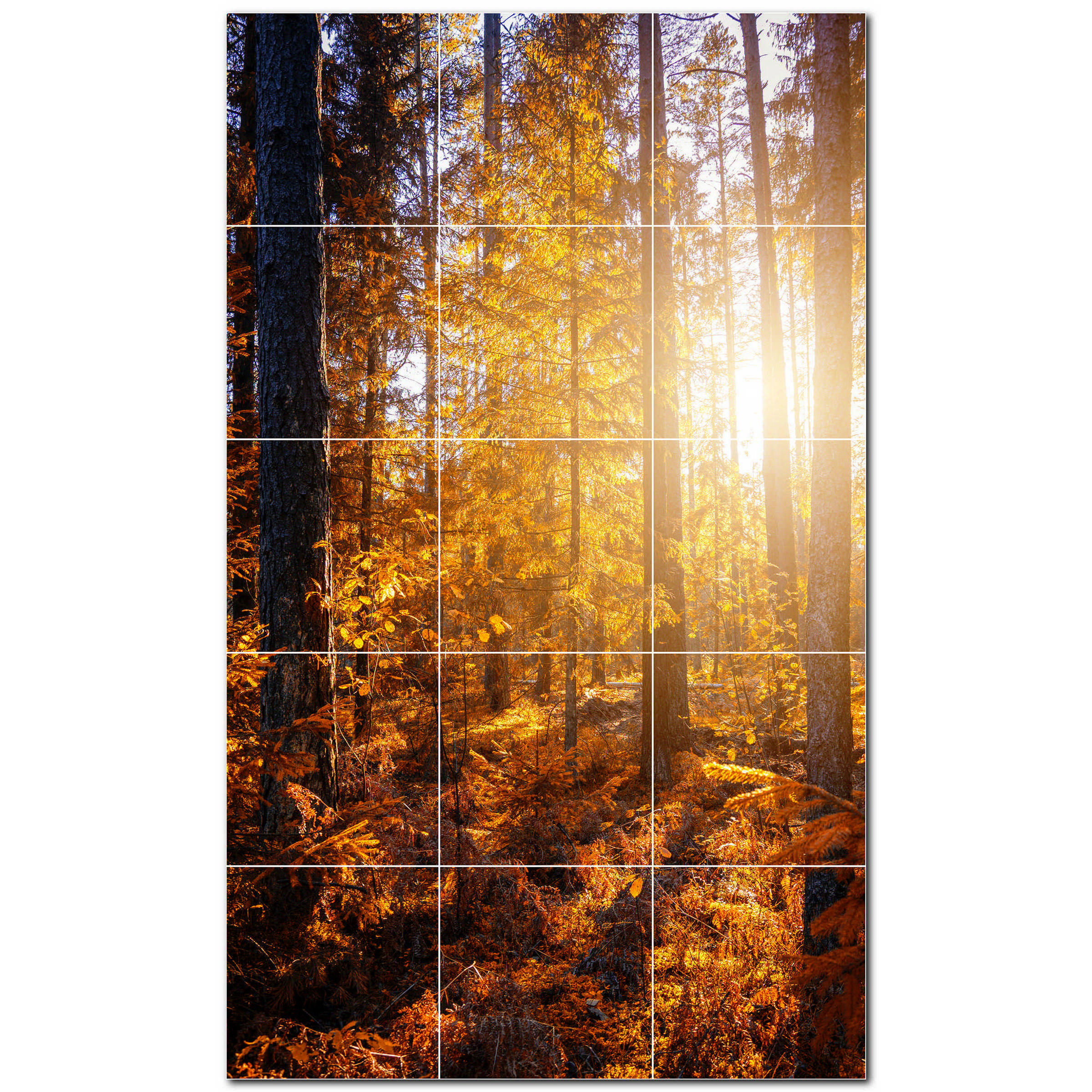 Picture-Tiles.com 36" x 60" Ceramic Autumn Photo Decorative Mural Tile ...
