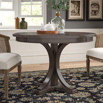Madison Park Signature Helena Round Wood Pedestal Dining Table | Birch Lane
