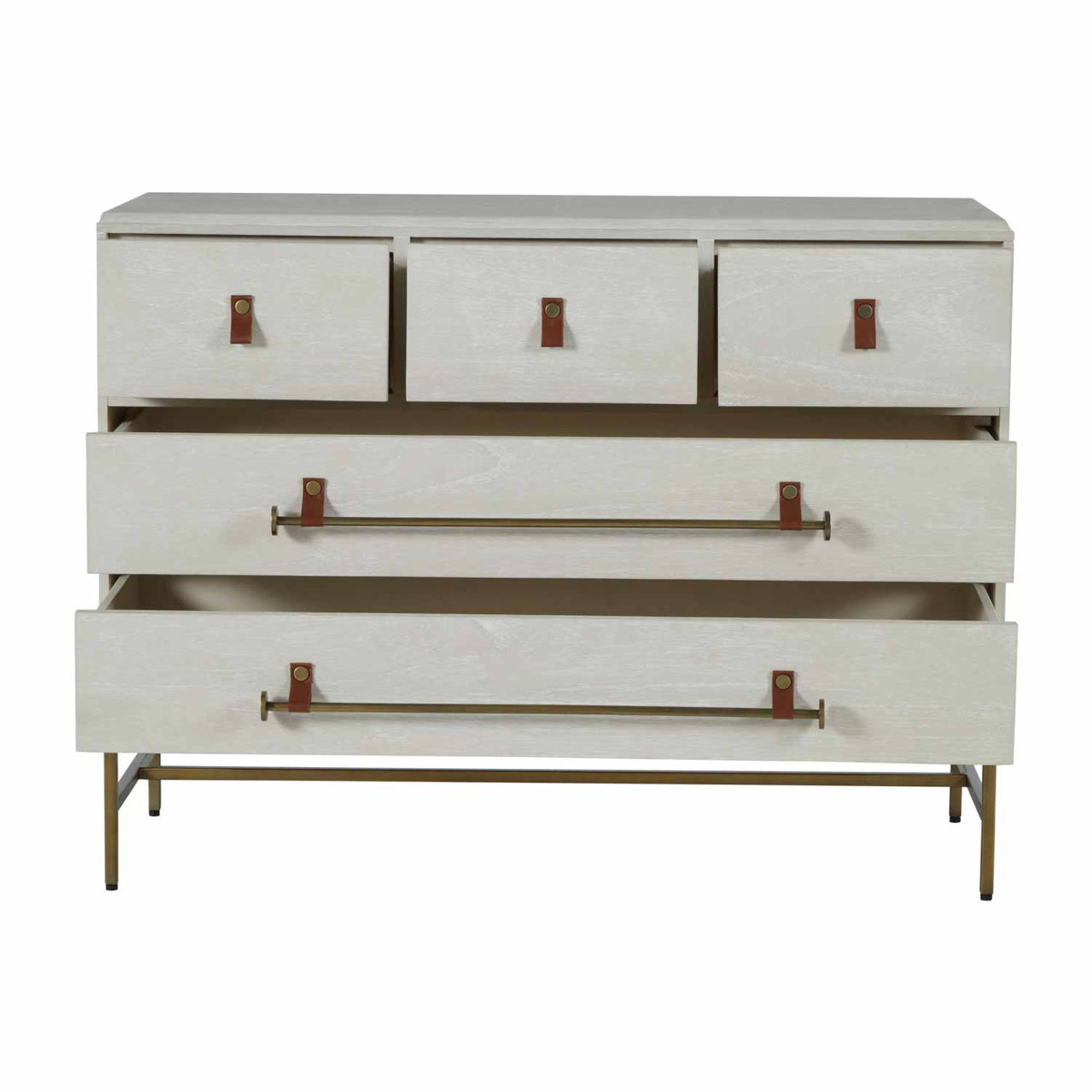 Gabby Maya 5 Drawer 44" W Solid Wood Dresser | Wayfair