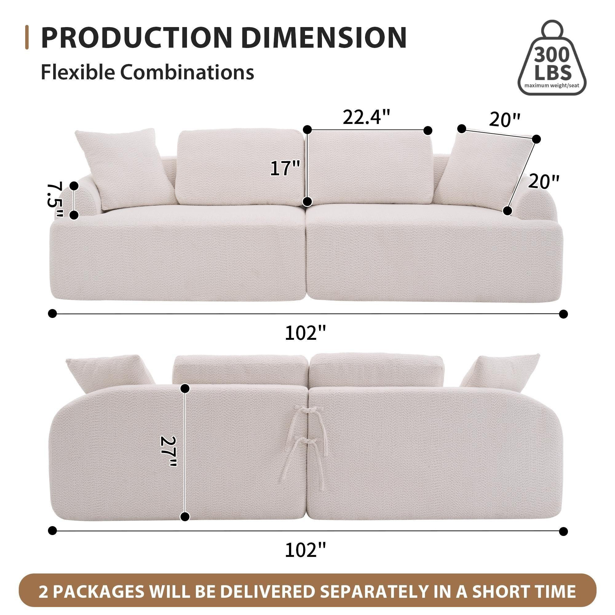 Latitude Run® Modern Minimalist Design Upholstered Sofa - Wayfair Canada