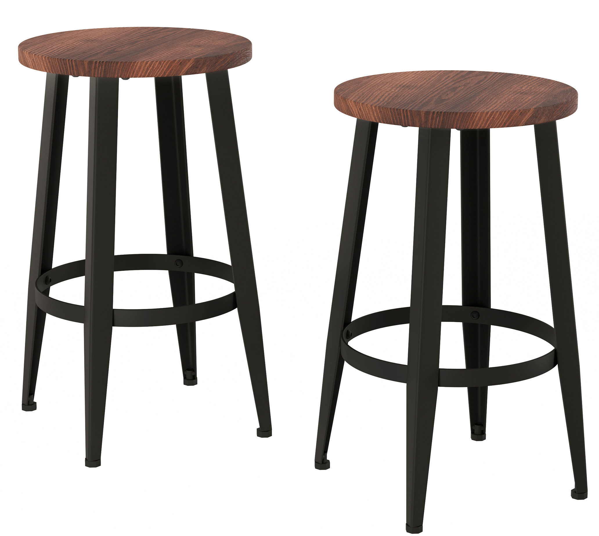 Williston Forge Watkins Set of 2 Counter-Height Bar Stools - Modern ...