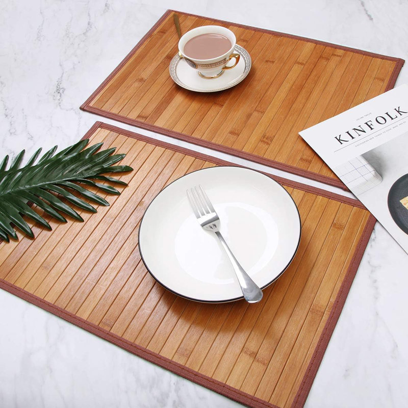 Bay Isle Home™ Placemats For Dining Table, Bamboo Placemats Set Of 4 ...