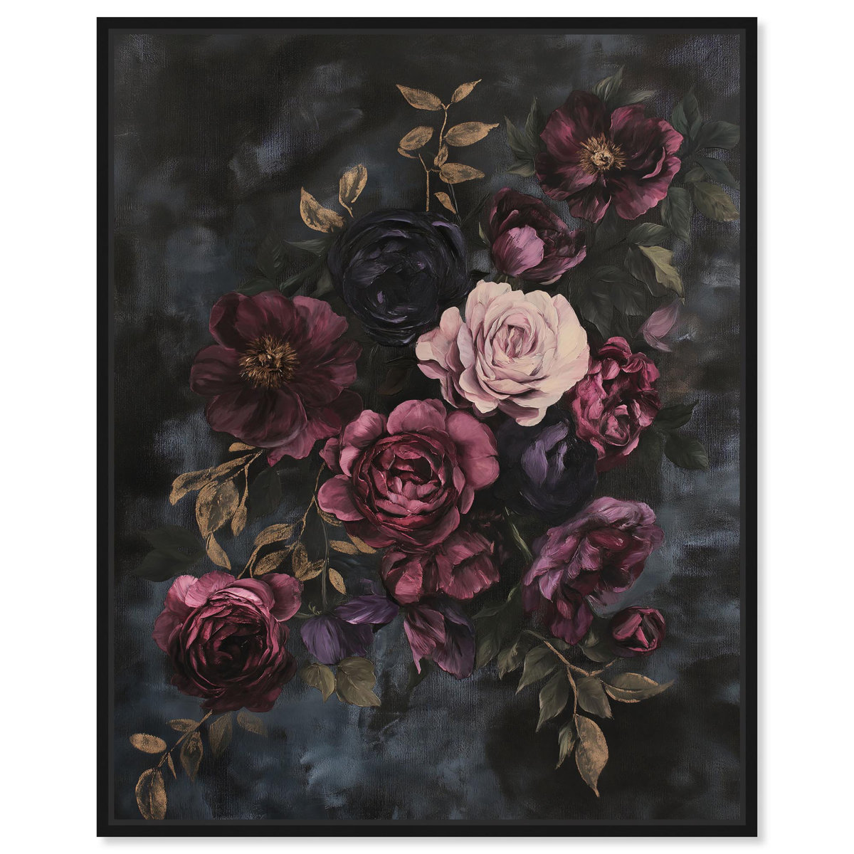 Art Remedy Vintage Dark Roses Canvas Gothic Art Prints by Art Remedy ...
