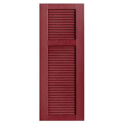 Alpha Shutters Straight Top Cottage-style Open Louver Shutters Pair ...