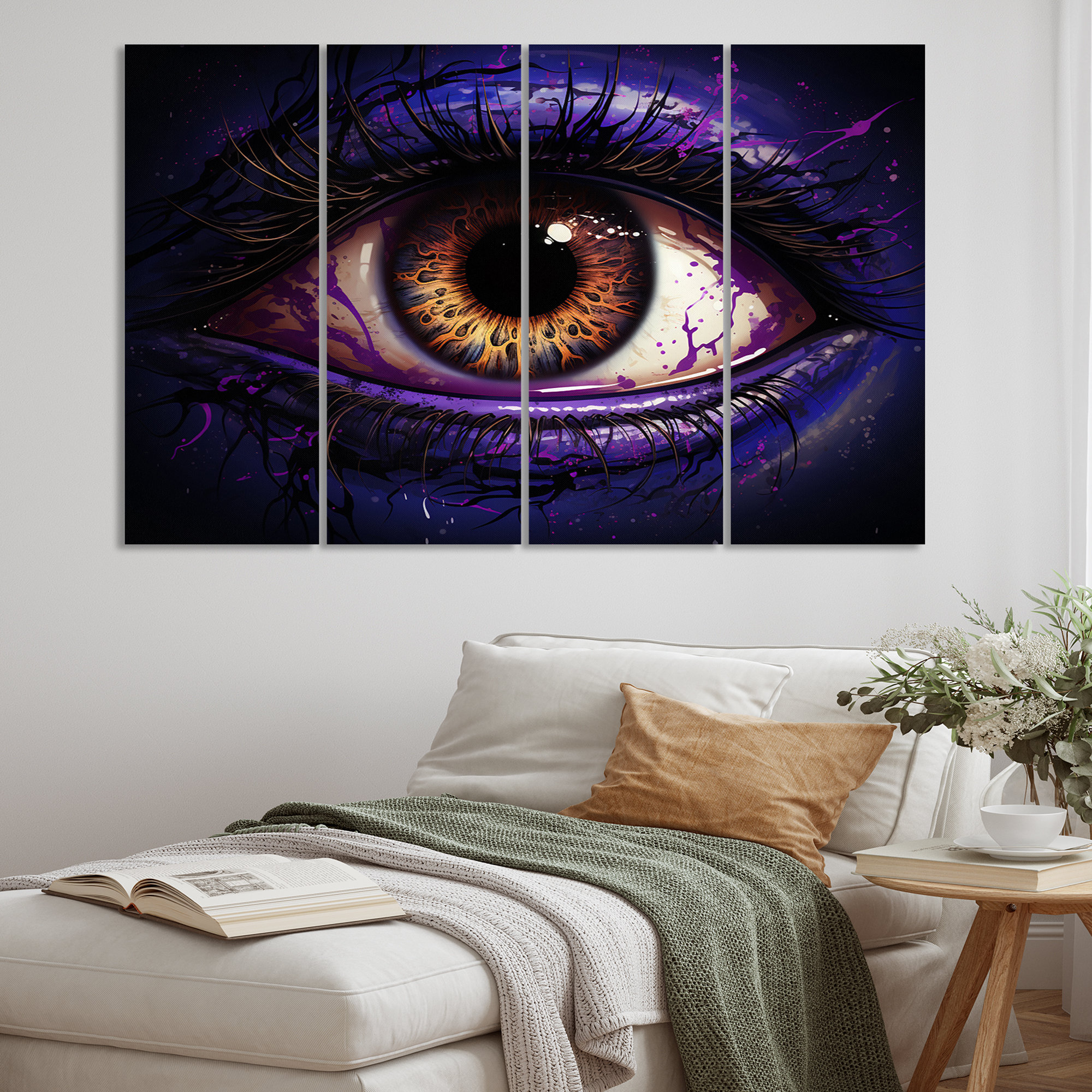 Winston Porter Purple Vision Eye With Magical Pupil - Modern Canvas ...