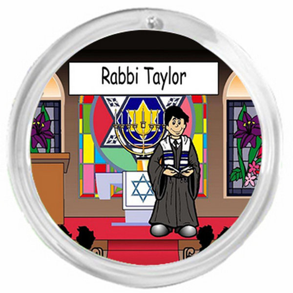 Printed Perfection Personalized Round Christmas Ornament NTT:Rabbi ...
