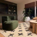 AllModern Bascom Upholstered Swivel Barrel Chair & Reviews | Wayfair