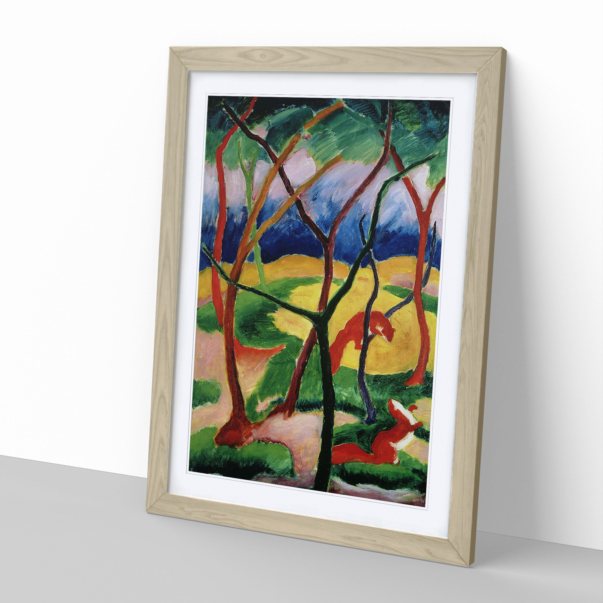 East Urban Home Weasels Playing by Franz Marc - Picture Frame Painting ...