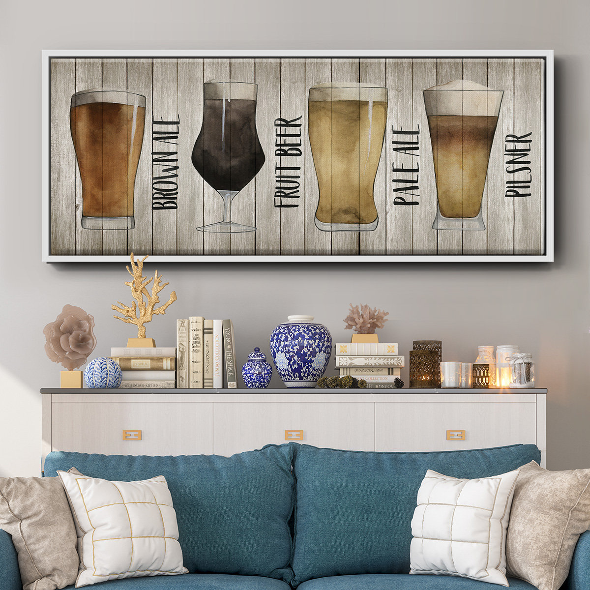 Wexford Home Beer Chart I- Framed Canvas | Wayfair