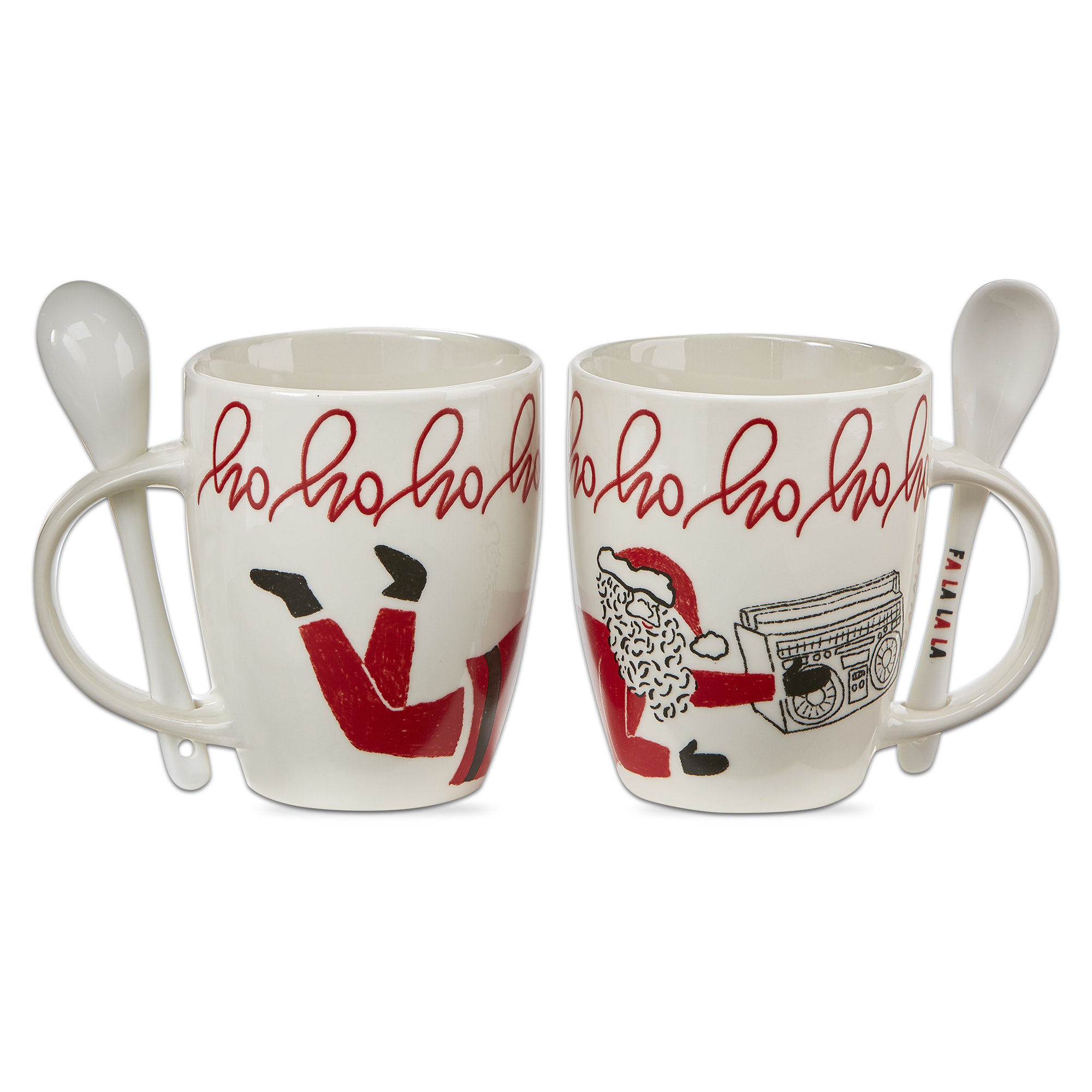 The Holiday Aisle® Hoko Hohoho Santa Mug W Spoon | Wayfair