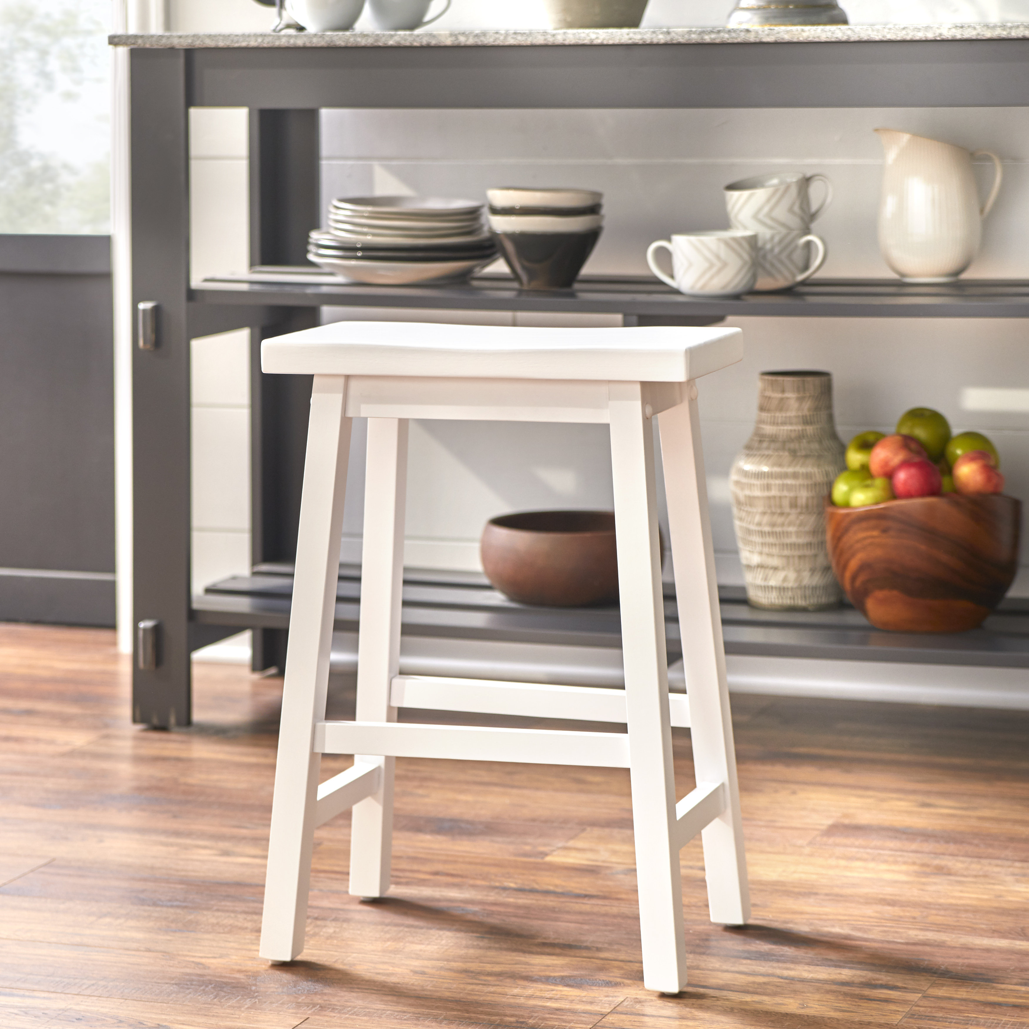 Beachcrest Home™ Kirkwood Solid Wood Counter & Bar Stool & Reviews ...