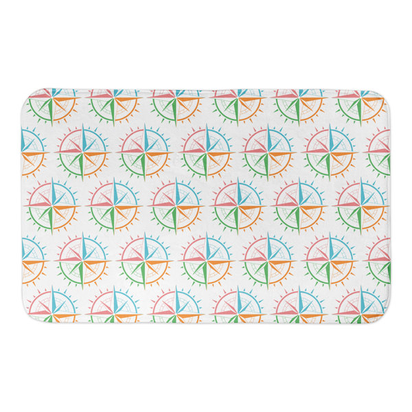 Designs Direct Creative Group Colorful Compass Pattern NULL | Wayfair