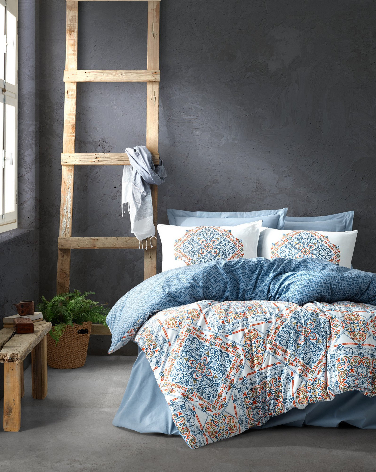 Asir Group INC Berri Blue/White/Red Blue/White/Red 100% Cotton 2 Piece ...