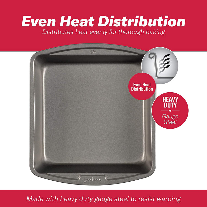 Good Cook 8'' Square Non-Stick Steel Classic Cake Pan | Wayfair
