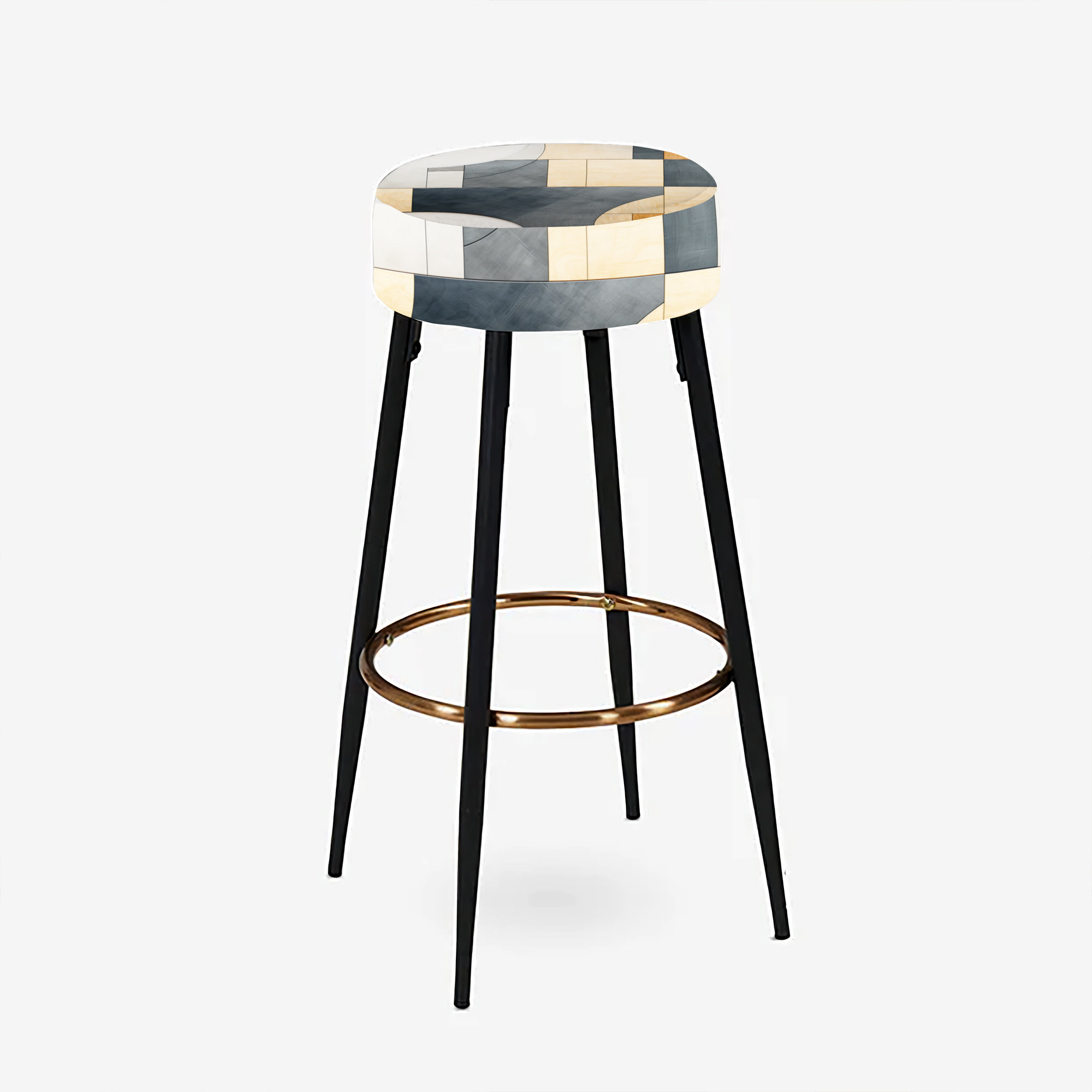 Design Art Industrial Zen Ii - Geometric Bar Stools Set Of 2 | Wayfair