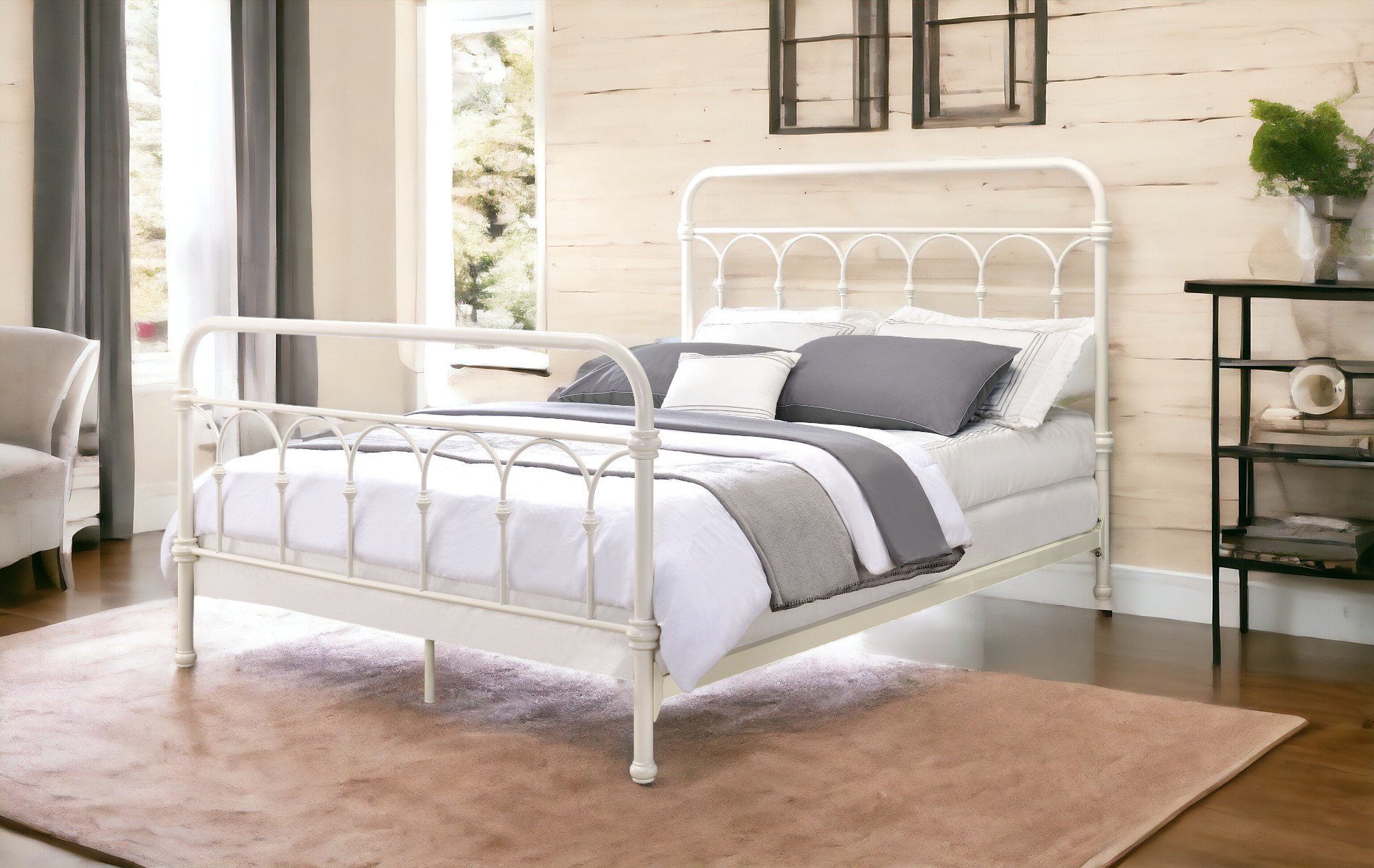Lark Manor™ Jagger Elegant Metal Bed with Support Slats | Wayfair