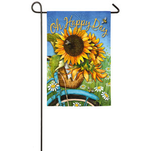August Grove® Happy Day Sunflowers 2-Sided Polyester 18 x 13 in. Garden ...