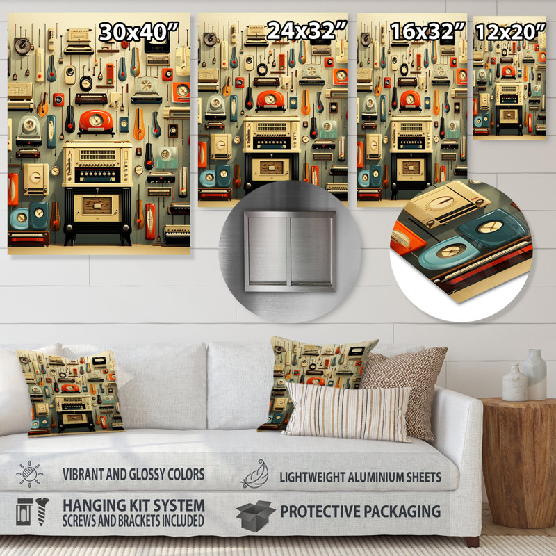 Lark Manor™ Nostalgic Jukebox Tunes 1 - Jukeboxes Metal Wall Art | Wayfair