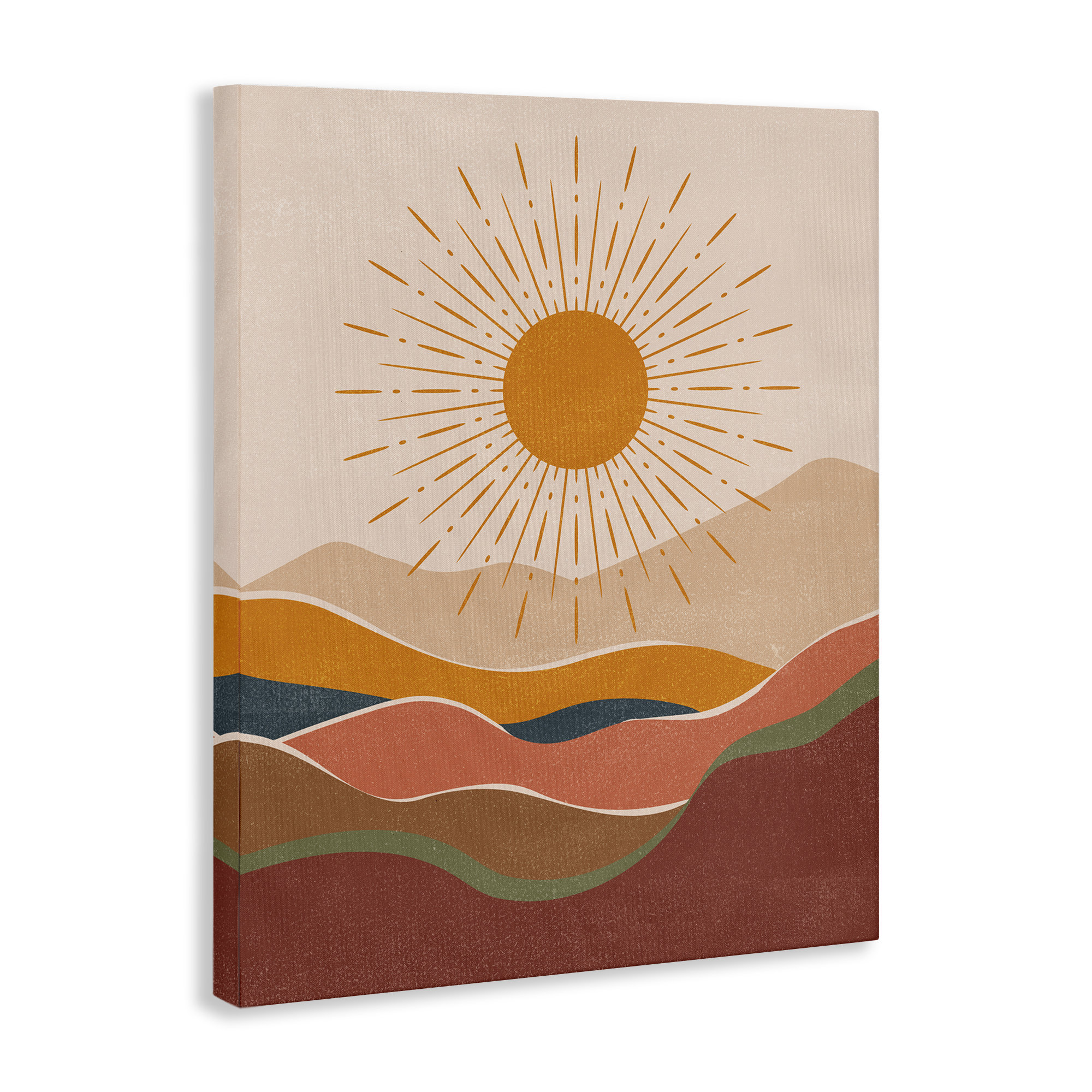 Latitude Run® Earthtone Desert Sun Canvas Wall Art by Nataly White ...