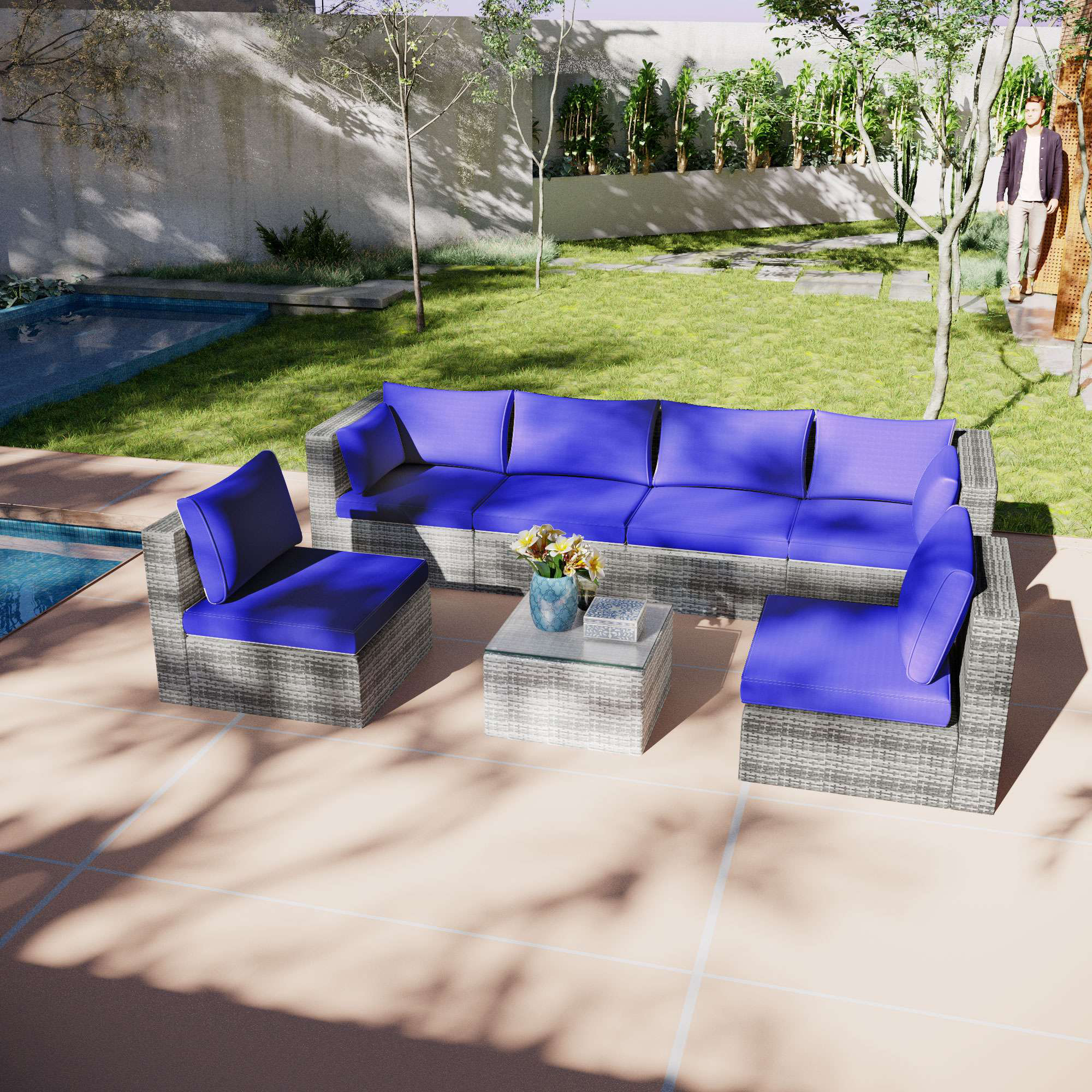 Latitude Run® 7 Pieces Outdoor Patio Furniture Set - Wayfair Canada