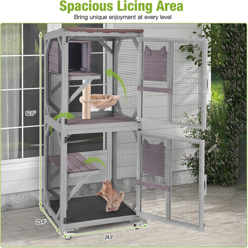 Tucker Murphy Pet™ Catio Outdoor Cat Enclosure Mobile Cat House Indoor ...