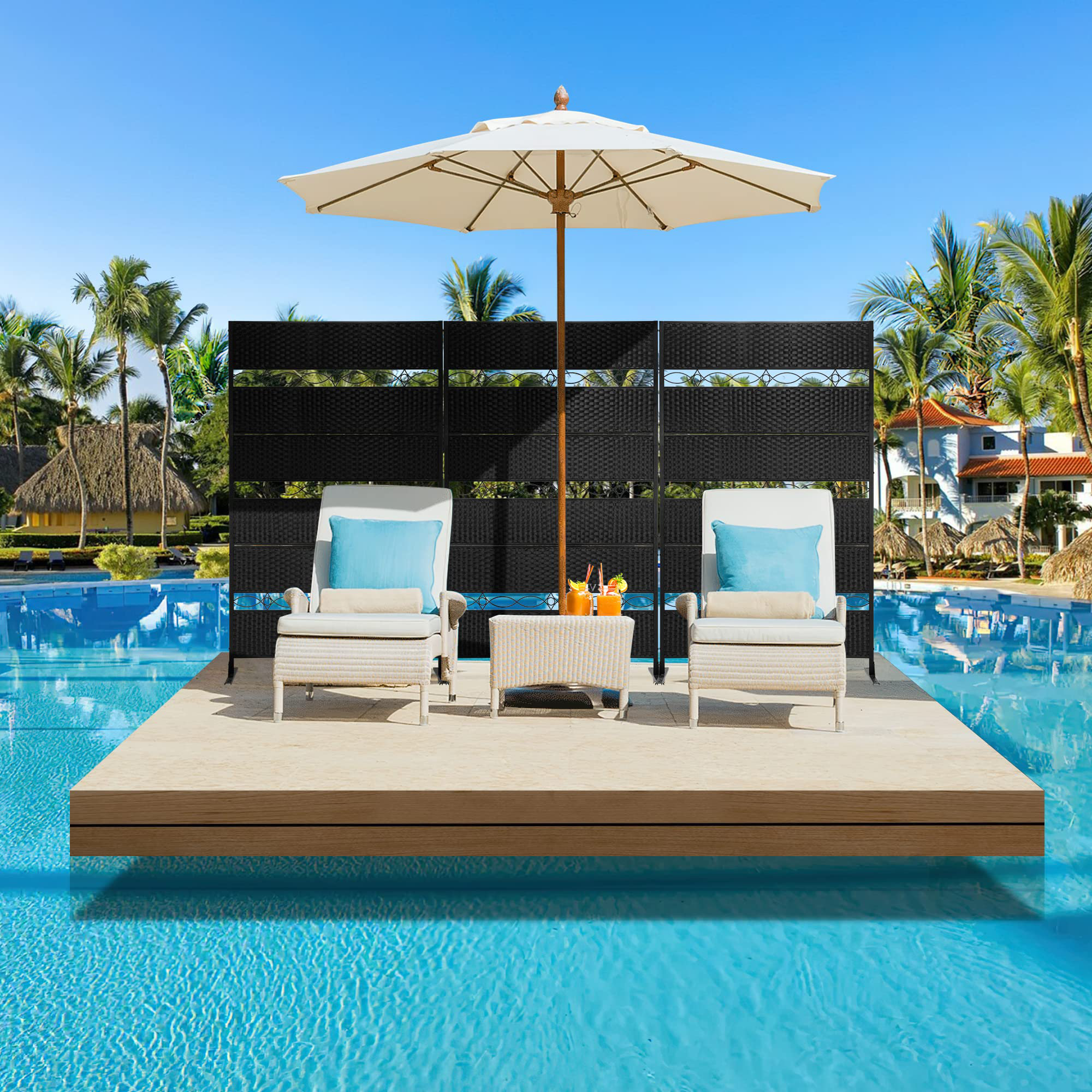 babevy 4 ft. H x 6 ft. W Rattan Fence Panel | Wayfair