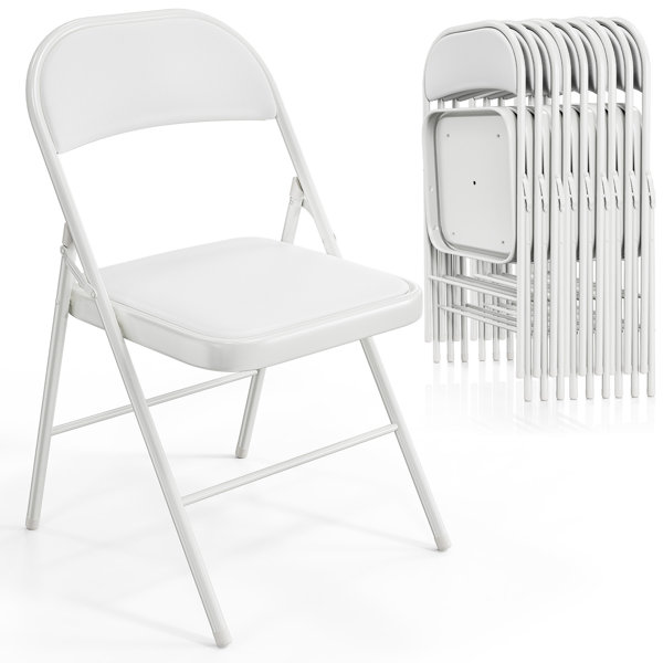 Inbox Zero Maronica Polyester Padded Stackable Folding Chair Folding ...