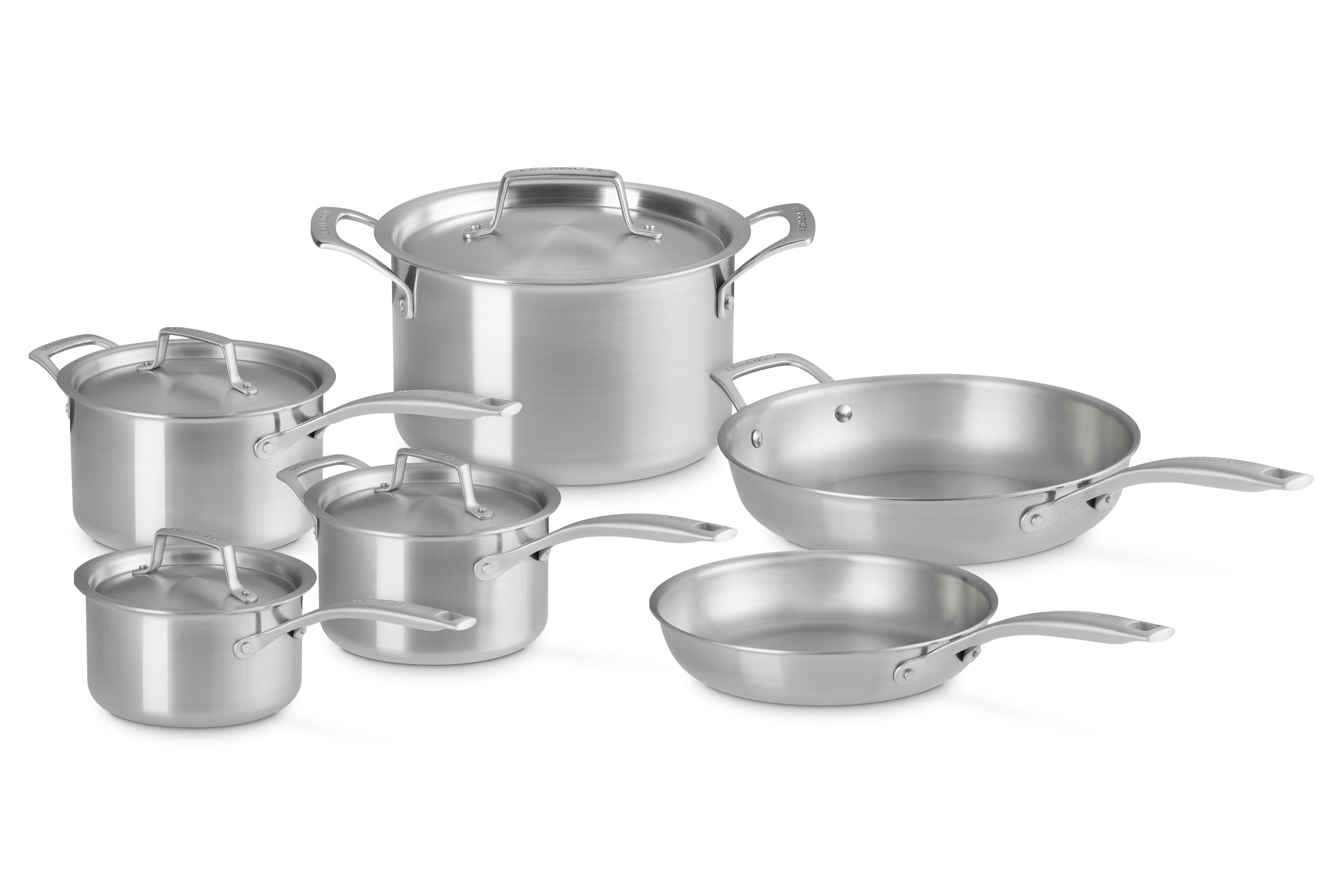 Le Creuset Essential Stainless Steel 10Pc. Cookware Set | Wayfair