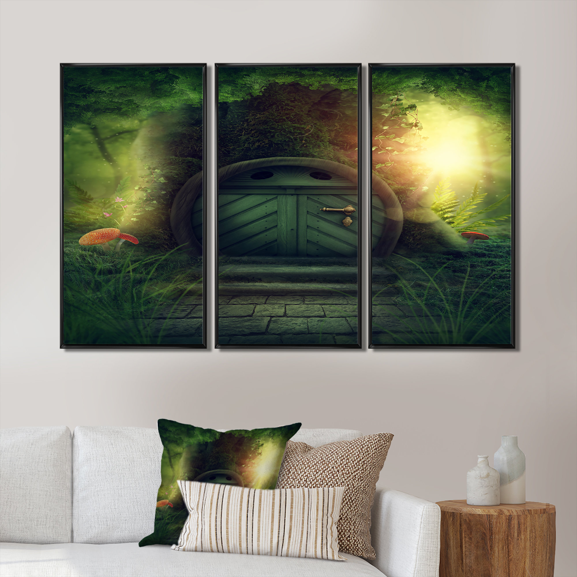 Winston Porter Door In Big Magic Tree - Novelty Framed Canvas Wall Art ...