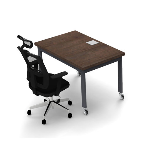 The Twillery Co.® Albin 1 Person Conference Meeting Table with 1 Chair ...