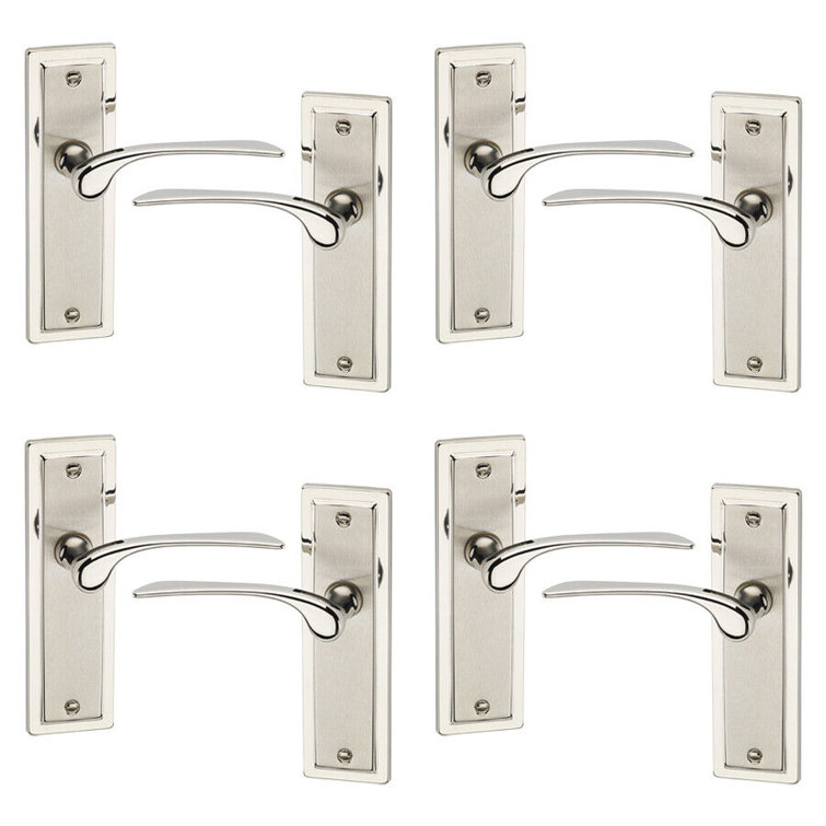 Urfic 4x Dual Metal Lever Latch Door Handles Set | Wayfair.co.uk