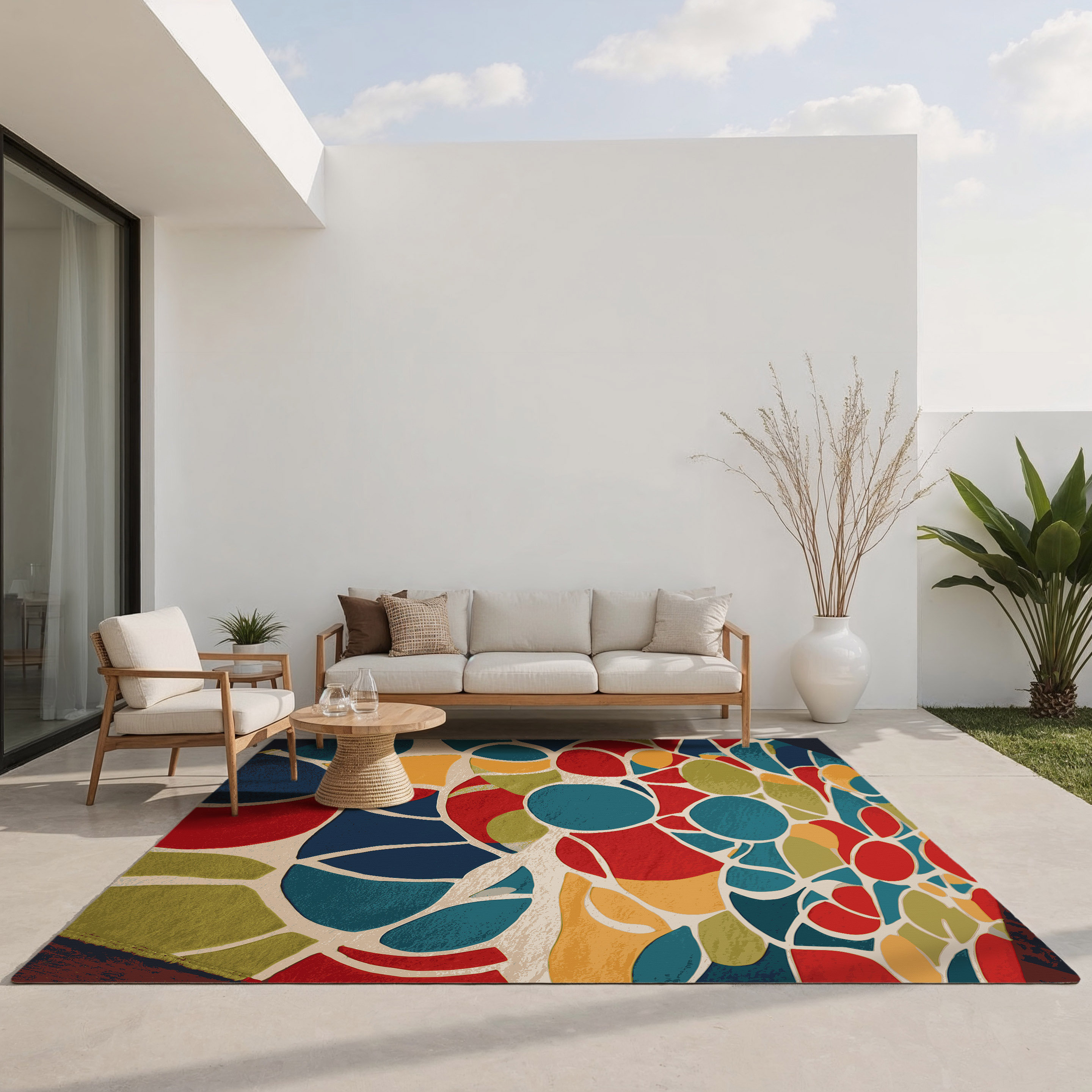 Wrought Studio™ Zany Perk Indoor And Outdoor Area Rug | Wayfair