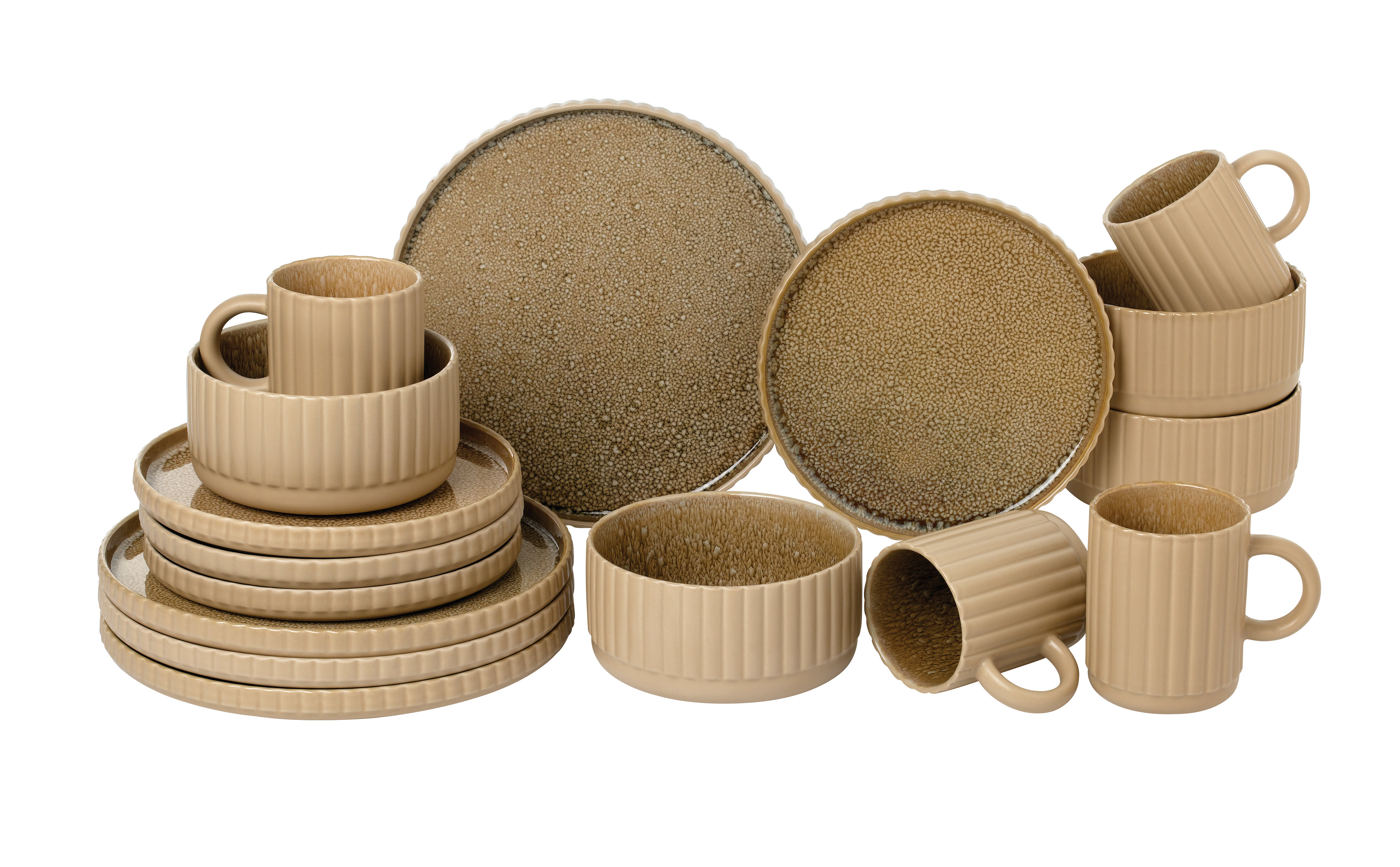 Union Rustic Kujuan Stoneware Dinnerware Set - Service for 4 | Wayfair