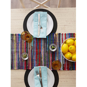 World Menagerie Aelia Rectangle Striped Cotton Table Runner & Reviews ...
