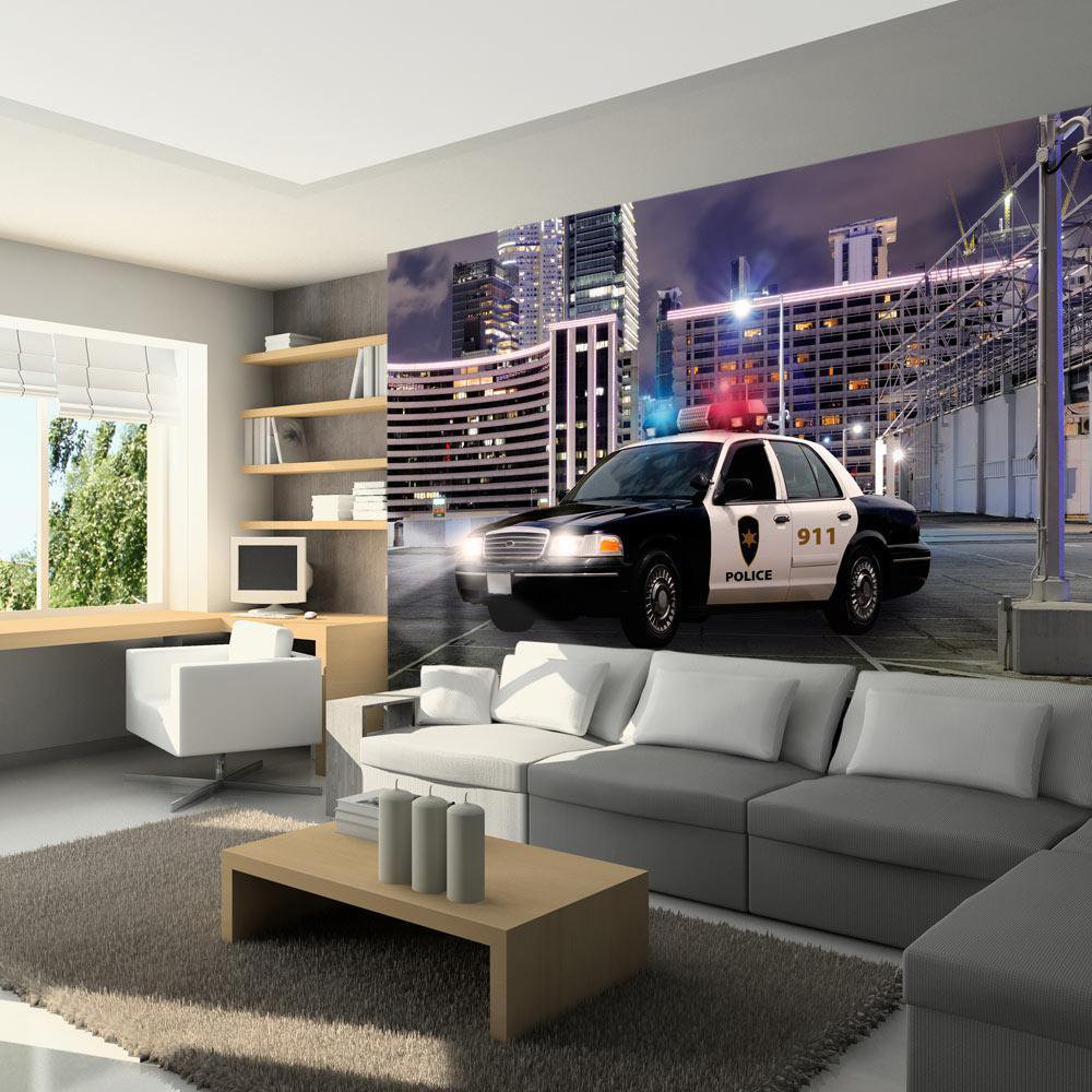 Latitude Run® Police Car Wall Mural | Wayfair