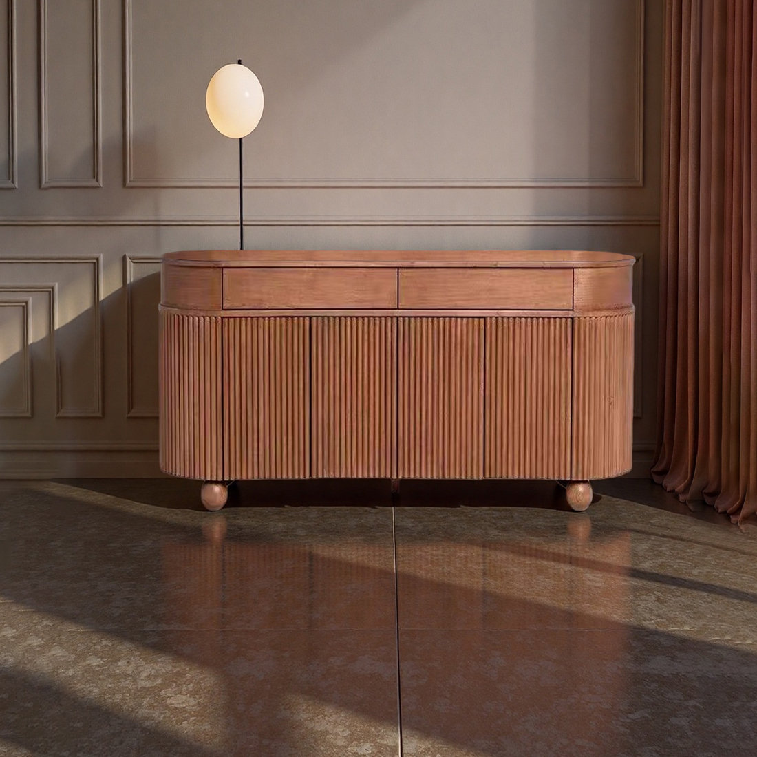 Loon Peak® Elliptical-shaped multi-functional Sideboards | Wayfair
