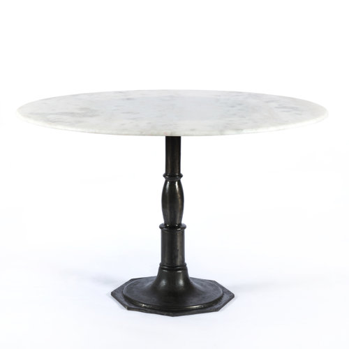 Darby Home Co Adams Round Marble Top Metal Base Dining Table & Reviews ...
